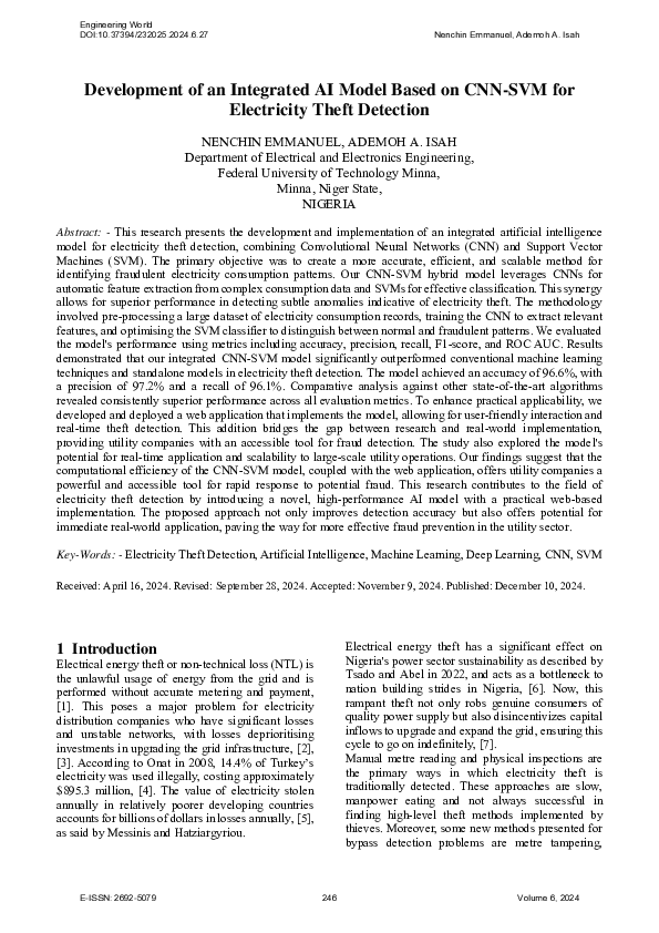 (PDF) Development of an Integrated AI Model Based on CNN-SVM for ...