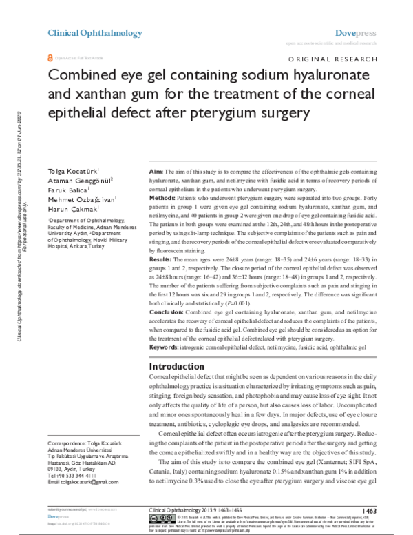 (PDF) Combined eye gel containing sodium hyaluronate and xanthan gum ...