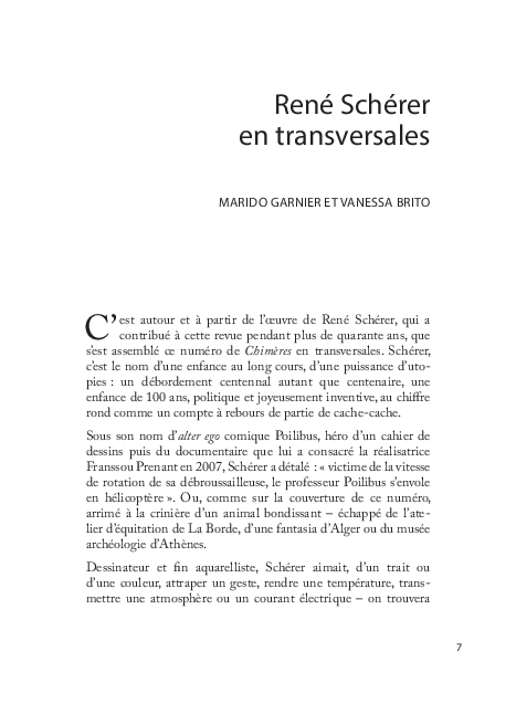 (PDF) Rene Schérer en transversales