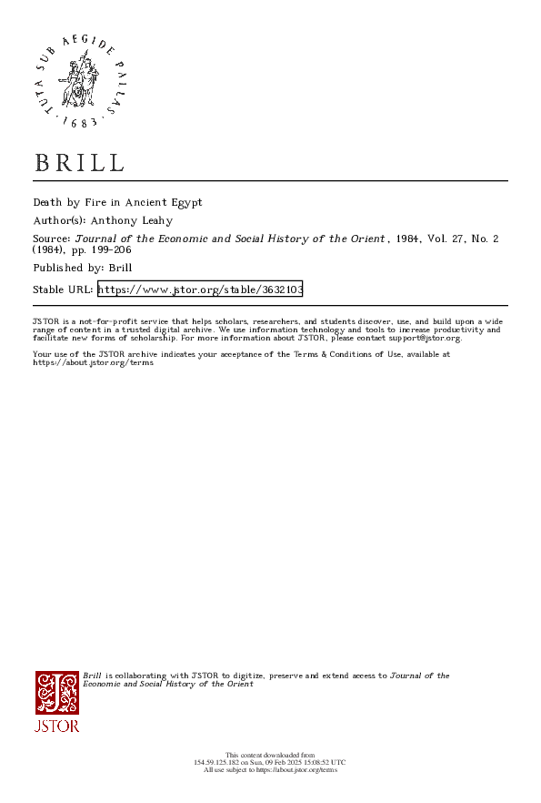 (PDF) Death By Fire in Ancient Egypt
