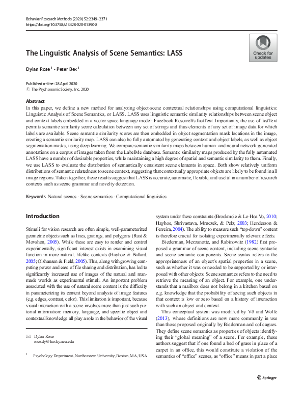 (PDF) The Linguistic Analysis of Scene Semantics: LASS