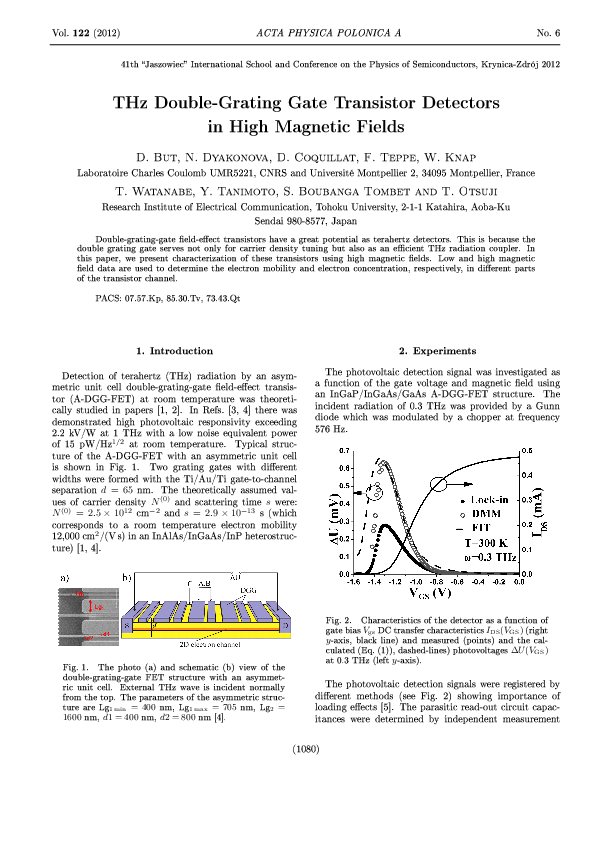 (PDF) THz Double-Grating Gate Transistor Detectors in High Magnetic Fields