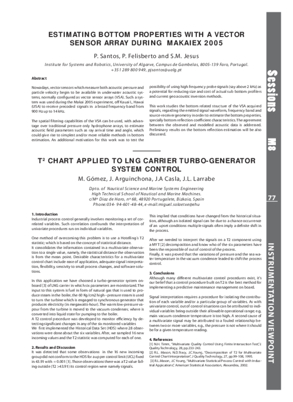 (PDF) T2 chart applied to LNG carrier turbo-generator system control