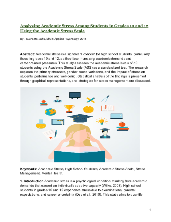 (PDF) Analyzing Academic Stress Among Students in Grades 10 and 12 ...