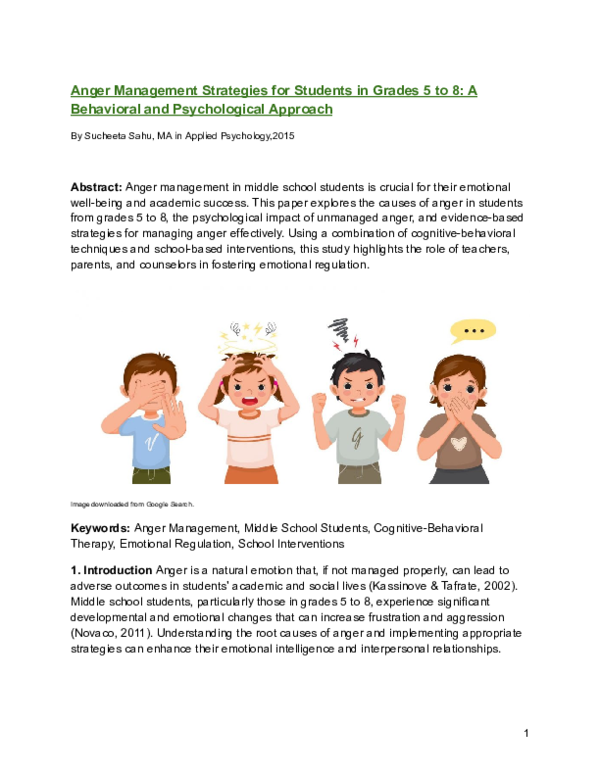 (PDF) Anger Management Strategies for Students in Grades 5 to 8: A ...