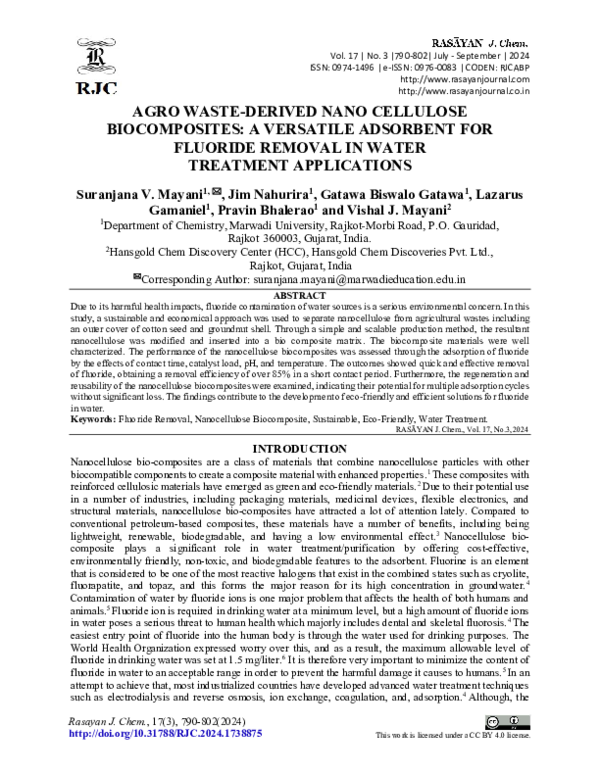 (PDF) AGRO WASTE-DERIVED NANO CELLULOSE BIOCOMPOSITES: A VERSATILE ...