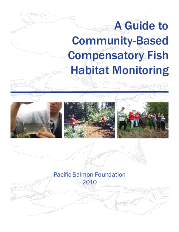 (PDF) A Guide to Community-Based Compensatory Fish Habitat Monitoring
