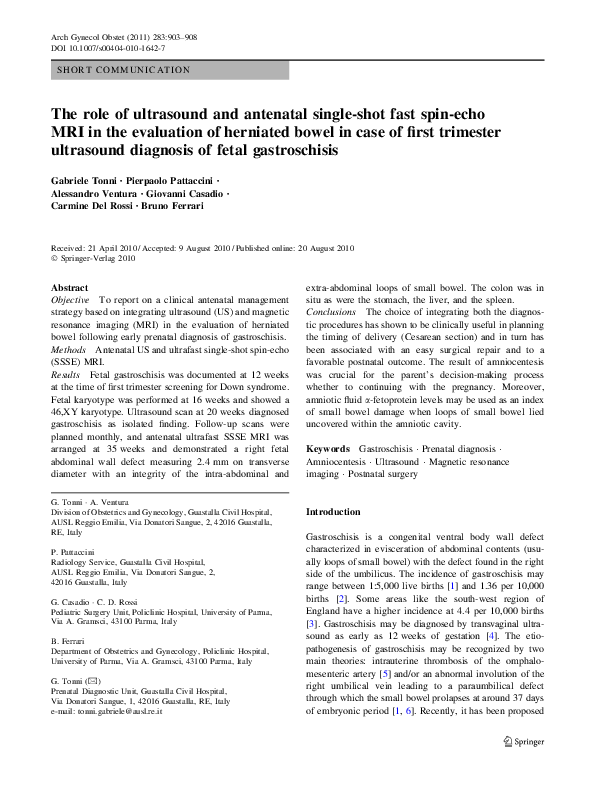 (PDF) The role of ultrasound and antenatal single-shot fast spin-echo MRI in the evaluation of ...