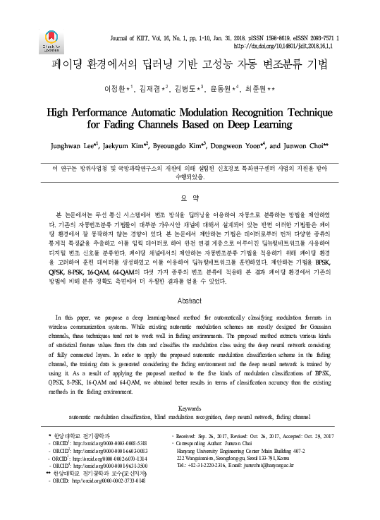 (PDF) High Performance Automatic Modulation Recognition Technique for ...