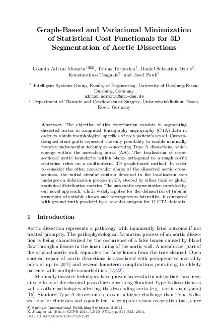 (PDF) Graph-Based and Variational Minimization of Statistical Cost Functionals for 3D ...