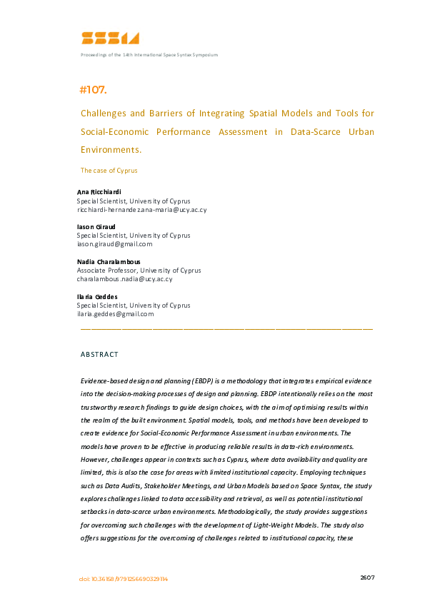 (PDF) Challenges and Barriers of Integrating Spatial Models and Tools ...