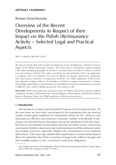 (PDF) Overview of the recent legal developments in respect of their ...