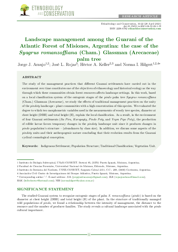 (PDF) Landscape management among the Guarani of the Atlantic Forest of ...