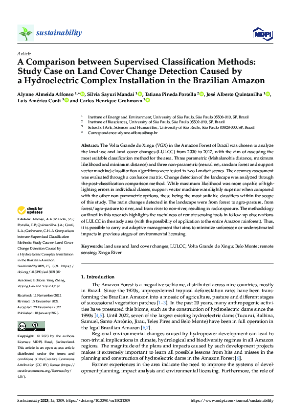 (PDF) A Comparison between Supervised Classification Methods: Study Case on Land Cover Change ...