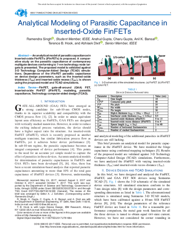 (PDF) Analytical modeling of parasitic capacitances for a planar common ...
