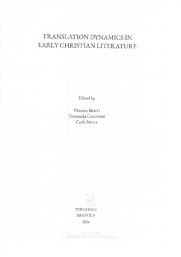 (PDF) A History of Syriac Translation Techniques in their Wider ...
