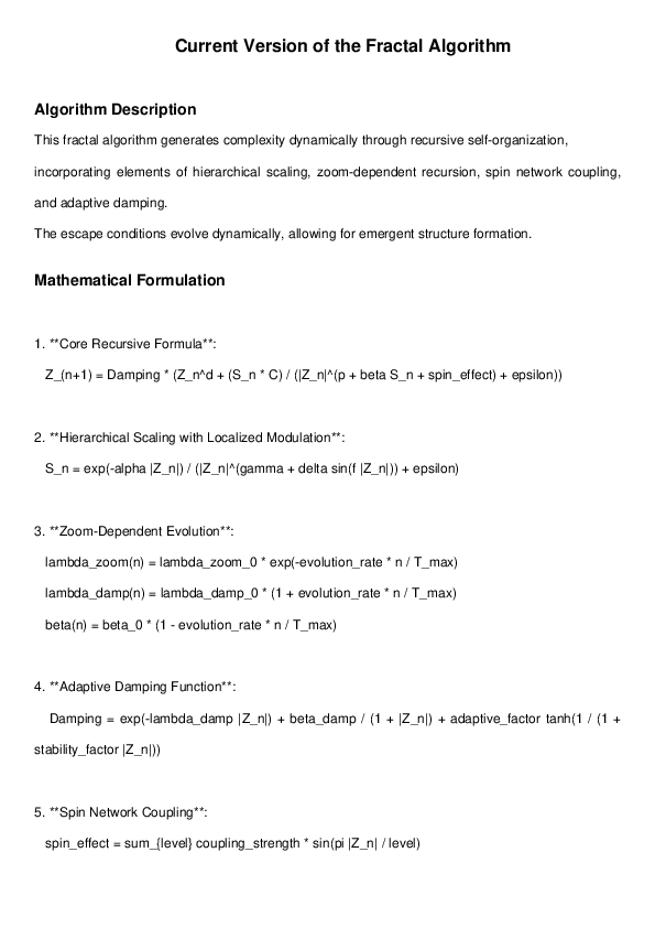 (PDF) Loop Quantum Gravity Fractal Algorithm