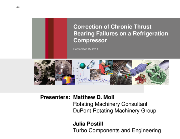 (PDF) Correction Of Chronic Thrust Bearing Failures On A Refrigeration ...