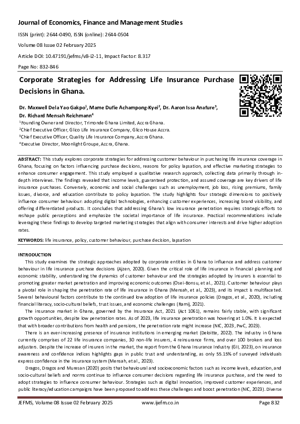 (PDF) Corporate Strategies for Addressing Life Insurance Purchase ...