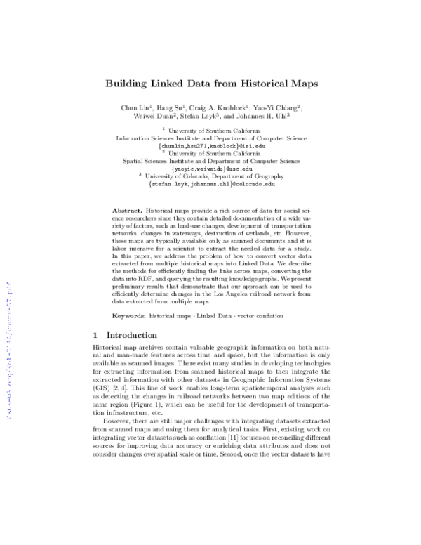 (PDF) Building Linked Data from Historical Maps