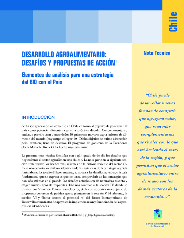 (PDF) Desarrollo agroalimentario: Desaf os y propuestas de acci n