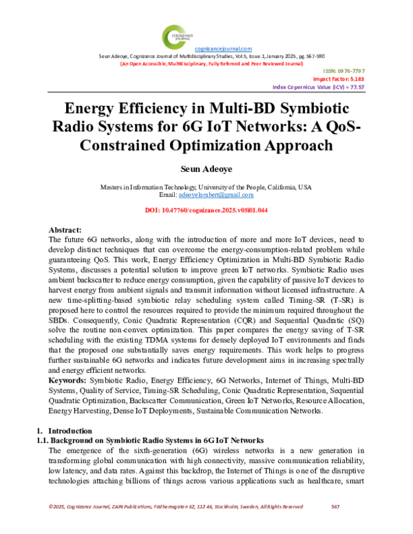 (PDF) Energy Efficiency in Multi-BD Symbiotic Radio Systems for 6G IoT Networks: A QoS ...
