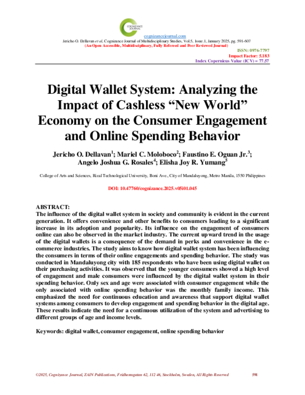 (PDF) Digital Wallet System: Analyzing the Impact of Cashless “New ...