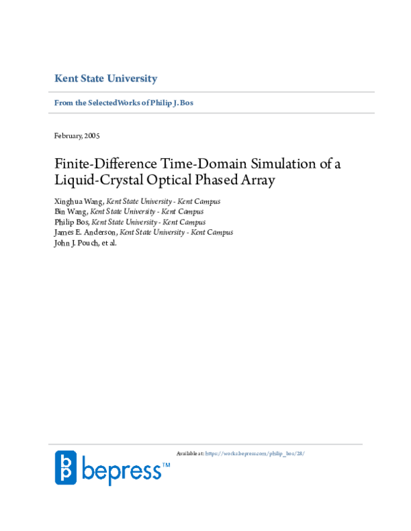 (PDF) Finite-difference time-domain simulation of a liquid-crystal ...