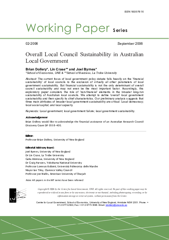 (PDF) Working Paper Series