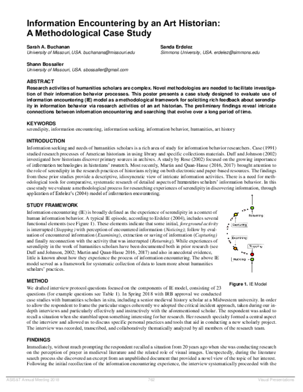 (PDF) Information encountering by an art historian: A methodological ...