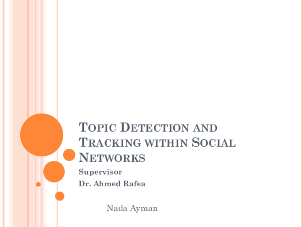 (PDF) Topic Detection and Tracking Within Social Networks