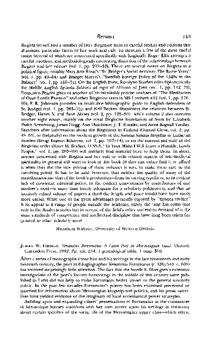 (PDF) Venantius Fortunatus: A Latin Poet in Merovingian Gaul. Judith W ...