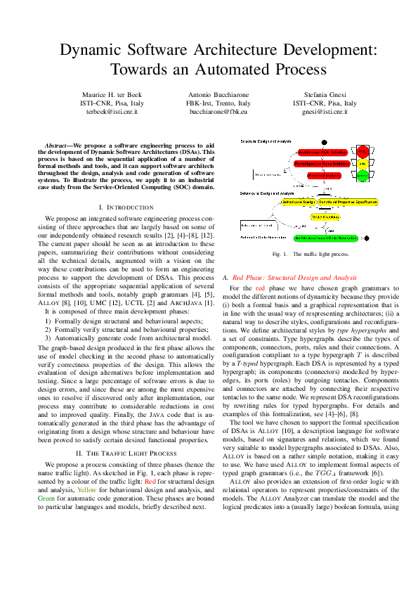 (PDF) Dynamic Software Architecture Development: Towards an Automated Process