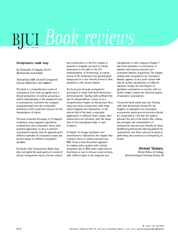 (PDF) Urodynamics made easy