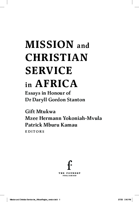 (PDF) Patrick Mburu Kamau. “Passing on the Mantle: The Nexus between Christian Leadership and ...