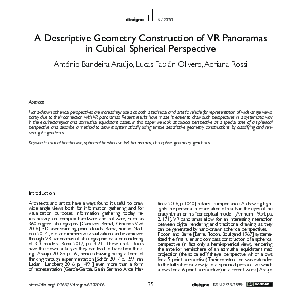 (PDF) A Descriptive Geometry Construction of VR panoramas in Cubical ...