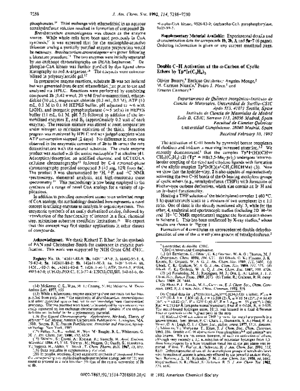 (PDF) Double carbon-hydrogen activation at the .alpha.-carbon of cyclic ...