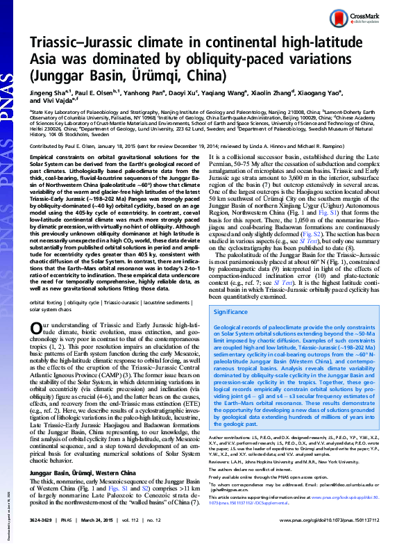 (PDF) Triassic–Jurassic climate in continental high-latitude Asia was ...