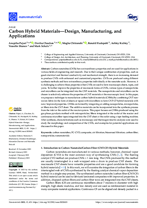 (PDF) Carbon Hybrid Materials—Design, Manufacturing, and Applications