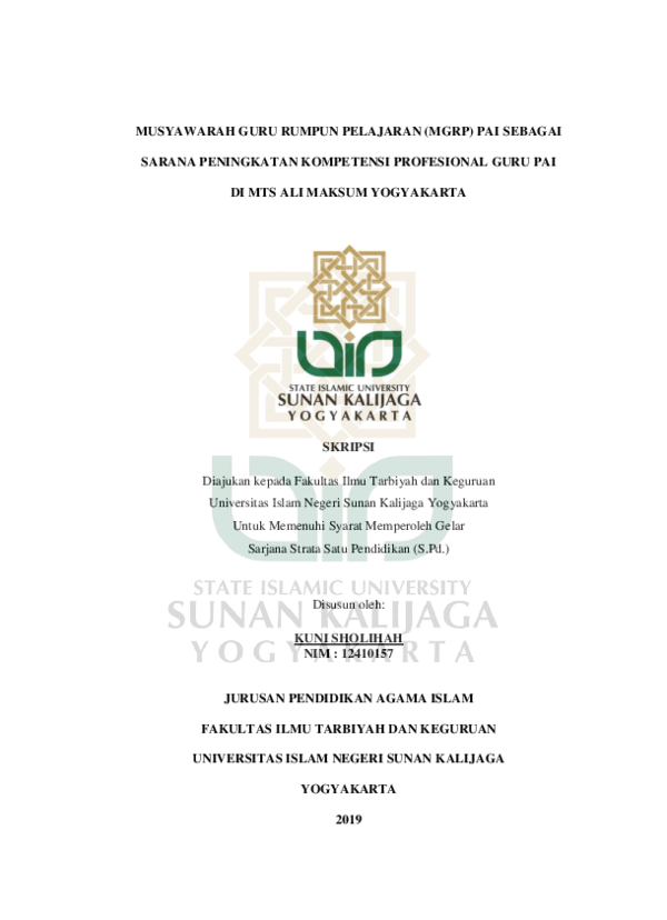 (PDF) Musyawarah Guru Rumpun Pelajaran (MGRP) Pai Sebagai Sarana ...