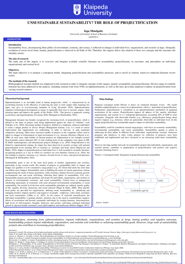 (PDF) UNSUSTAINABLE SUSTAINABILITY? THE ROLE OF PROJECTIFICATION