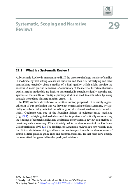 (PDF) Systematic, Scoping and Narrative Reviews