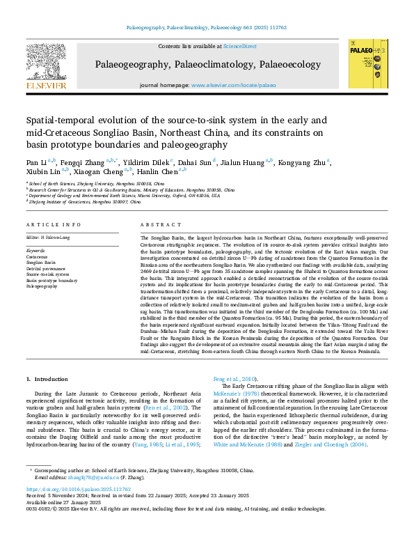 (PDF) Spatial-temporal evolution of the source-to-sink system in the early and mid-Cretaceous ...