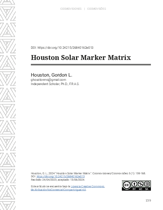 (PDF) HOUSTON SOLAR MARKER MATRIX