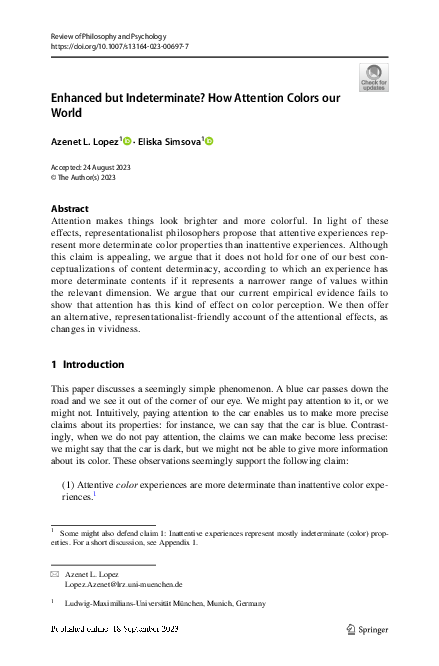 (PDF) Enhanced but Indeterminate? How Attention Colors our World