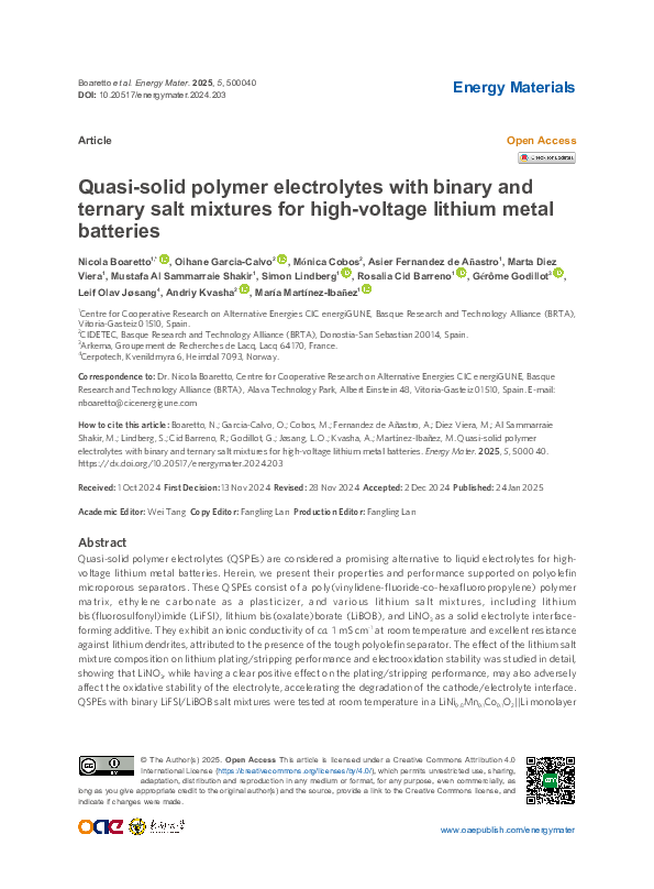 (PDF) Quasi-solid polymer electrolytes with binary and ternary salt ...
