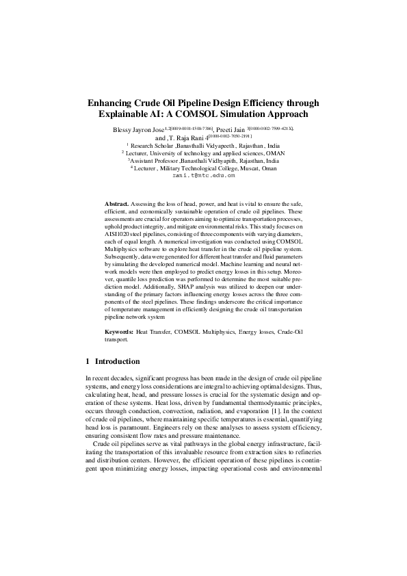 (PDF) Enhancing Crude Oil Pipeline Design Efficiency through ...