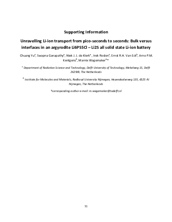 (PDF) Unravelling Li-ion transport from pico-seconds to seconds: Bulk ...