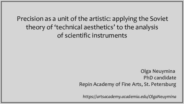(PDF) Precision as a unit of the artistic: applying the Soviet theory ...
