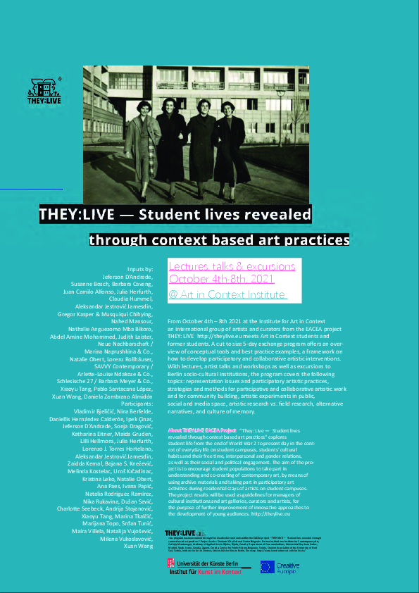(PDF) THEY:LIVE — Student lives revealed through context based art ...